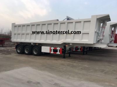 Cina Semi-remorco con 3 assi di inclinazione 20-50CBM sollevamento anteriore in vendita