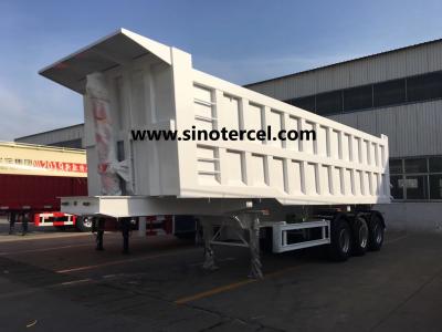 3Axles Tipper Semi Trailer 20-50CBM Προχωρητική ανύψωση