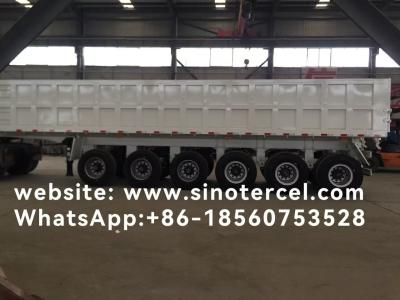Steel Transportation Semi Tipper Truck Six Axle Semi Tipper Trailer