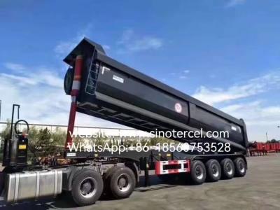 Китай 3 оси Эффективный откидывающий откидыватель полуприцеп 20-50CBM Передняя подъемная гидравлическая для песчаного камня гравия продается