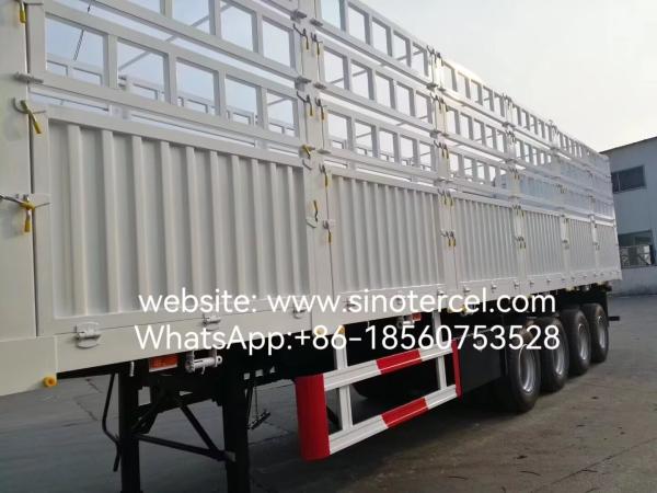 Quality 4 Axles Bulk Cargo Fence Semi Trailer Animal Husbandry Agriculture Durable Good for sale