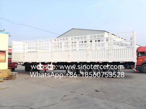 Quality 4 Axles Bulk Cargo Fence Semi Trailer Animal Husbandry Agriculture Durable Good for sale