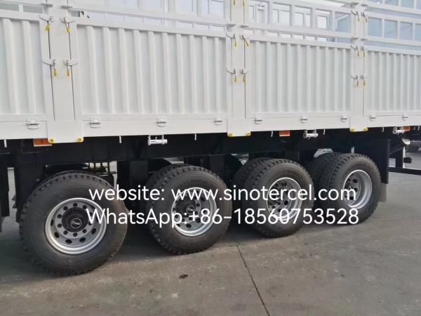 Quality 4 Axles Bulk Cargo Fence Semi Trailer Animal Husbandry Agriculture Durable Good for sale