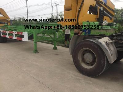 China Container Sidelifter Trailer 3 Axle 20 Feet and 40 Feet Container XCMG Crane for sale