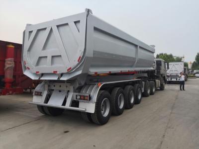 China 3 Assen White Tipper Semi-trailer voor 70 ton voor de mijnbouw Te koop