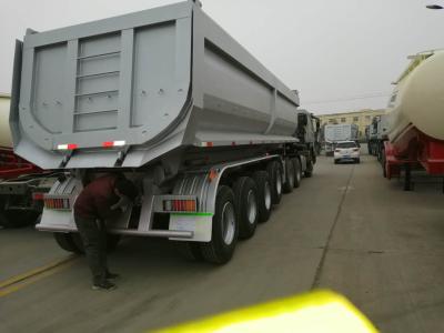 China 3 Assen White Tipper Semi-trailer voor 70 ton voor de mijnbouw Te koop