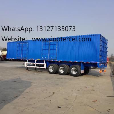 China Easy Loading Unloading Box Semi Trailer 53ft Cargo Semi Trailer  3Axles For 50-60Tons for sale