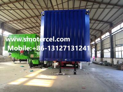 Cina Semi-remolchi pesanti idraulici a tre assi a capovolgimento Trasporto sicuro Blu in vendita