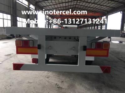 Cina Semi-remorchio a letto piatto personalizzato soluzione definitiva per i bisogni di trasporto di carichi pesanti 20-30 tonnellate bianco in vendita