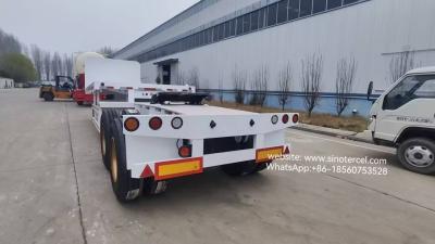 China 12 Wheels 12.00R25 Superlink Trailers Double Trailer For 20ft And 40ft Container Transport for sale