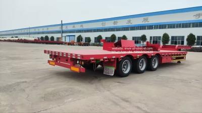 Cina Semi lowbed trailer 60t 3 axle low bed trailer pull container applicabile in aree a bassa altezza guida agevole in vendita