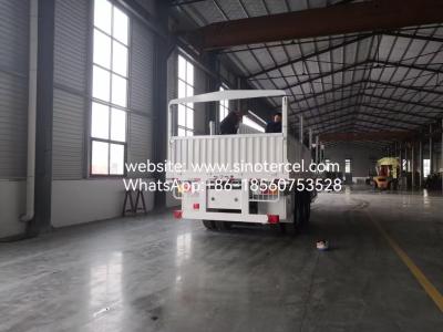 Cina 3 assi Fence di carico sfuso semirimorchio durevole con sospensione meccanica / aria in vendita