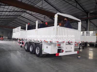 Cina 3 assi Fence di carico sfuso semirimorchio durevole con sospensione meccanica / aria in vendita