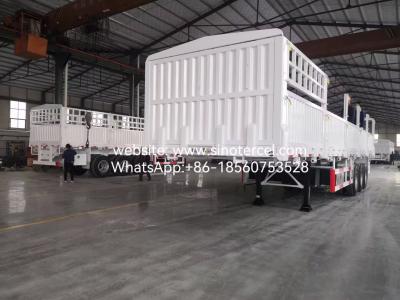 Cina 3 assi Fence di carico sfuso semirimorchio durevole con sospensione meccanica / aria in vendita
