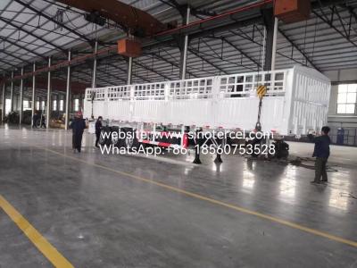 Cina 3 assi Fence di carico sfuso semirimorchio durevole con sospensione meccanica / aria in vendita