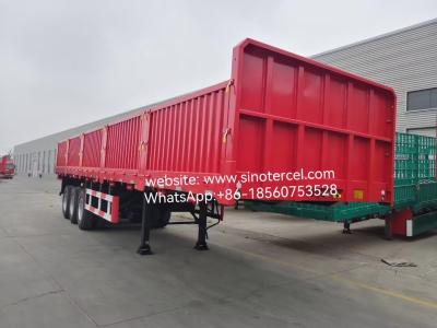 China Palettransport Zijdekant Semi-trailer 20000kg-70000kg Cargo Container Trailer Lengte Hoogte Op maat Te koop