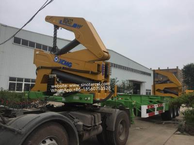 China 20ft Side Crane Trailer 37 Tons 40ft Side Lifter Container Transport container Efficient and Convenient XCMG Crane for sale