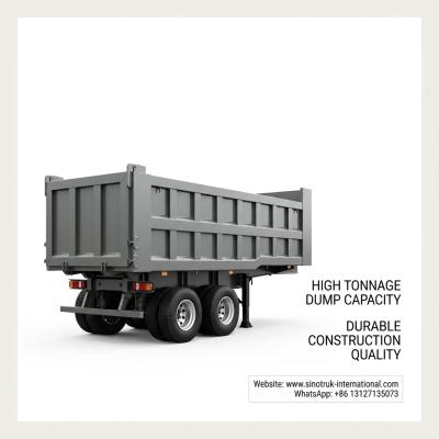 China Powerful 3-Axle 48CBM Dump Semi-Trailer for Heavy-Duty Transport for sale