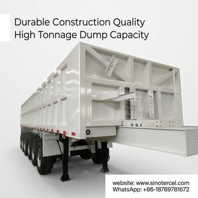 China SINOTERCEL Heavy Duty 6-Axle 80 Ton Rear Dump Semi-Trailer – Fully Customizable for sale