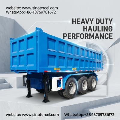 China SINOTERCEL Mining & Construction Specialized 28T FUWA Dual-Leg Stable-Parking Dump Semi-Trailer for sale