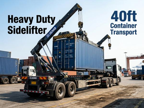 Quality 40 Tons Capacity Sidelifter Trailer Telescopic Boom Side Lifter Trailer for sale