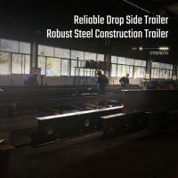 Quality SGS BV Drop Side Semi Trailer 40000kg With Steel Floor And Checker Plate for sale
