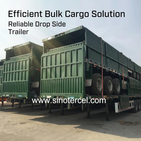 Quality High Side Wall Semi Trailer With 2/3/4 Axles And Spare Tire Carrier for sale