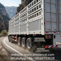 Quality 4 Axles Bulk Cargo Fence Semi Trailer Animal Husbandry Agriculture Durable Good for sale
