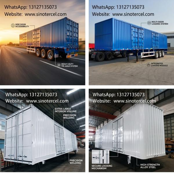 Quality Easy Loading Unloading Box Semi Trailer 53ft Cargo Semi Trailer  3Axles For 50-60Tons for sale
