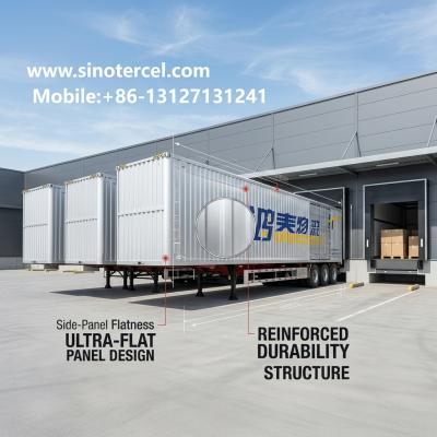 China 40-60T Box Semi Trailer Load Semi Truck Box Trailer for sale