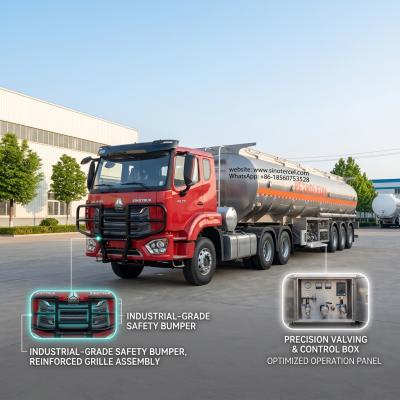 China 40CBM Petroleum Semi Tanker Trailer 3 Axles 7 Compartment for sale