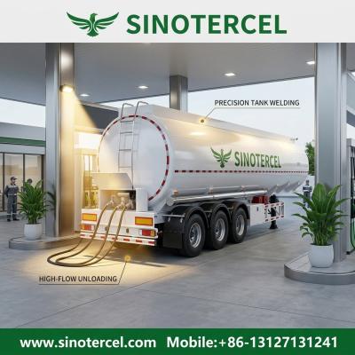 China 35CBM 3 Axle Fuel Tank Semi Trailer with ABS Option for sale