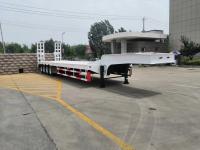 Quality 4-Axle Low-Flat Semi-Trailer with 120-ton Load Capacity and High-Strength Steel for sale
