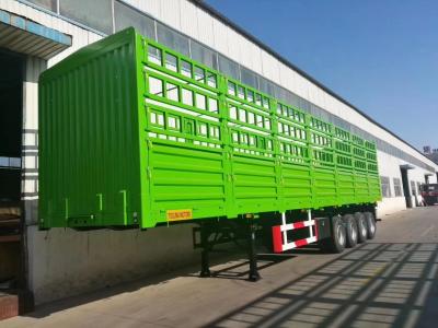 China 4 Axles Bulk Cargo Fence Semi Trailer Durable Good Quality Customer customization Side Panels Can Be Removed for sale