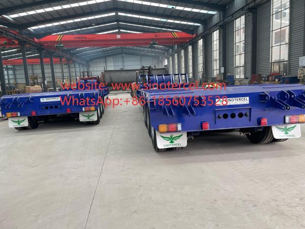 Quality 60 Tons Semi Lowbed Trailer Personalized Customization for sale