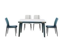 China Simple And Stylish Rock Slab Solid Wood Slate Dining Table for sale
