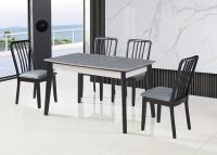 China Fashionable Solid Wood Nordic Marble Dining Table for sale
