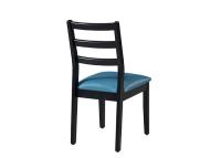 China Hotel Solid Wood Blue Upholstered Dining Chairs for sale