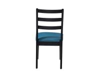 China Hotel Solid Wood Blue Upholstered Dining Chairs for sale