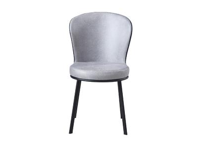 Cina Famiglia Grey Upholstered Dining Chair del ferro battuto in vendita