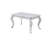 China Generous Carving Family Rectangular Marble Dining Table for sale