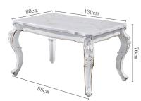 China Generous Carving Family Rectangular Marble Dining Table for sale
