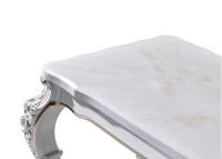 China Generous Carving Family Rectangular Marble Dining Table for sale