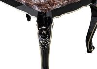 China Retro Luxury Ebony Restaurant Rectangle Marble Table for sale