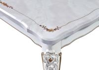 China Hotel Pearly White Rectangular Nordic Marble Dining Table for sale