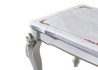 China 80cmx130cmx75cm White Marble Top Dining Table for sale