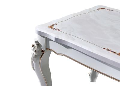 中国 80cmx130cmx75cmの白い大理石の上のダイニング テーブル 販売のため