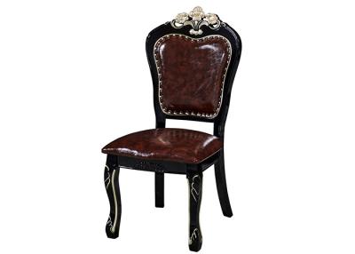 Cina Sedie pranzanti europee di Ebony Solid Wood Carved Sponge in vendita