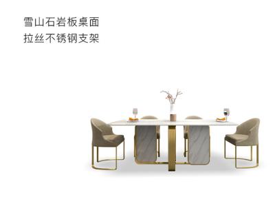 Cina Tavolo da pranzo di marmo di lusso del ristorante, tavolo da pranzo durevole in vendita