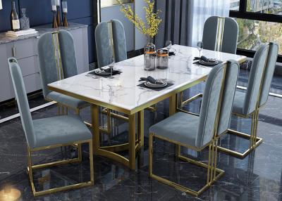 Cina Struttura da tavolo alla moda di acciaio inossidabile del tavolo da pranzo dell'ardesia in vendita